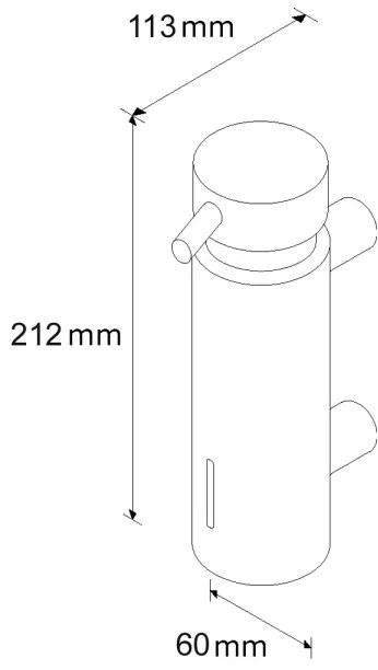 Nástěnný dávkovač tekutého mýdla, 300 ml, chrom