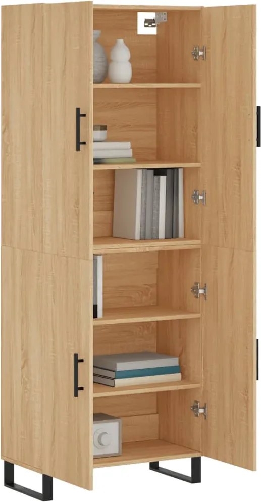 Skříň highboard dub sonoma 69,5 x 34 x 180 cm kompozitní dřevo 3195702