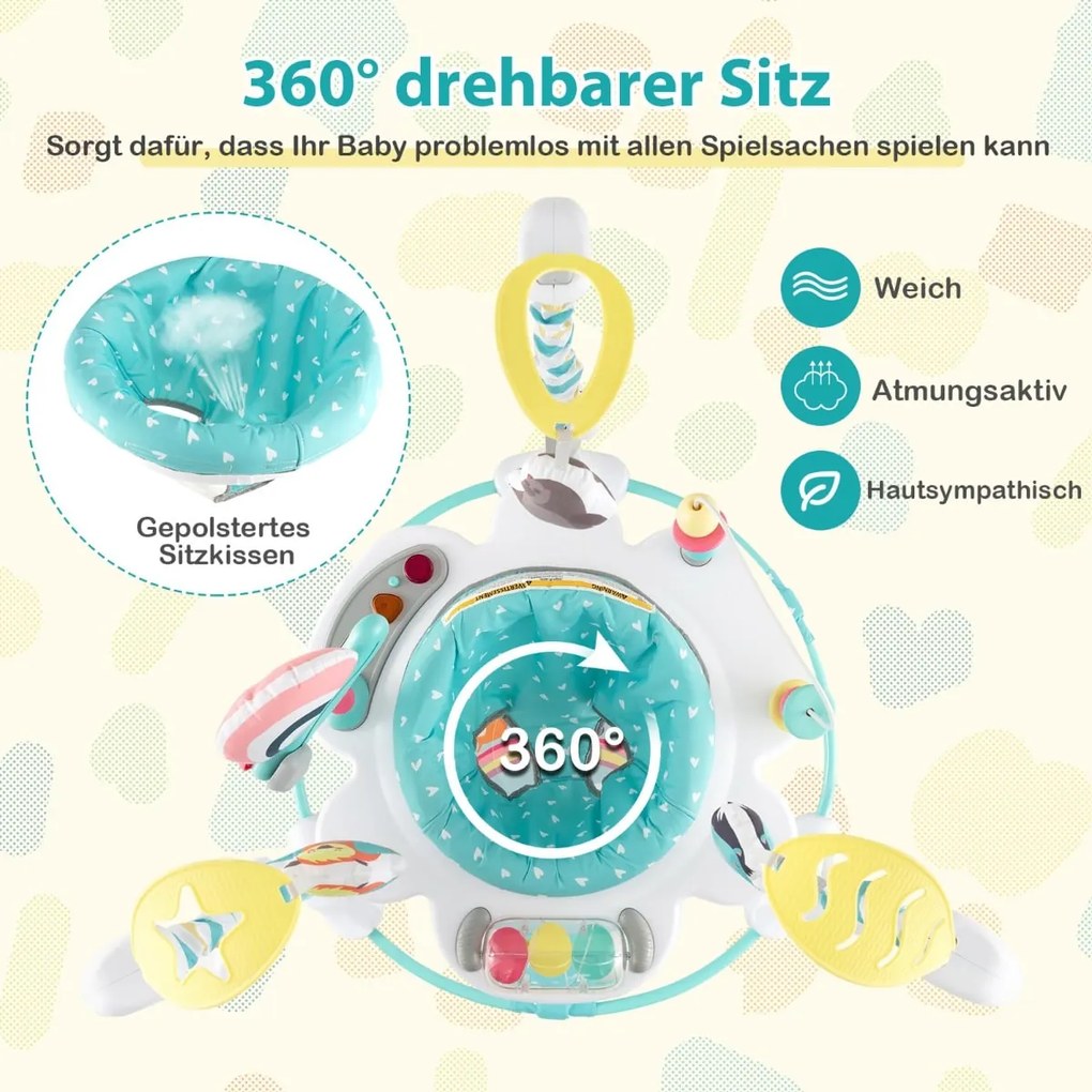 Costway Baby Sky Jumperoo s nastavitelnou výškou a hračkami