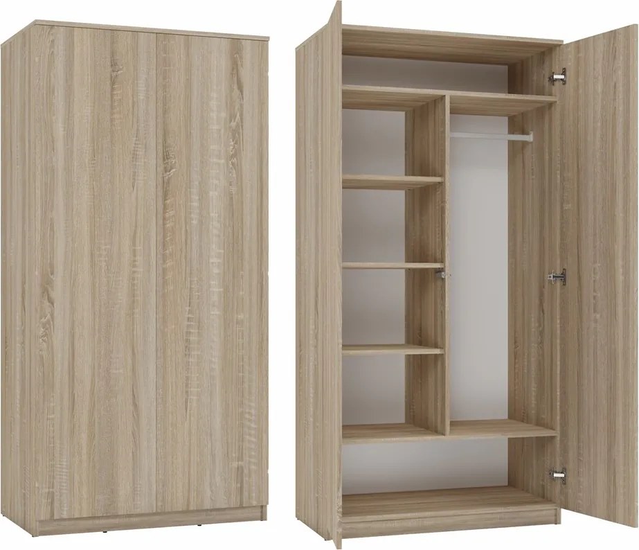 TPS Šatní skříň SD-90 cm - Dub sonoma