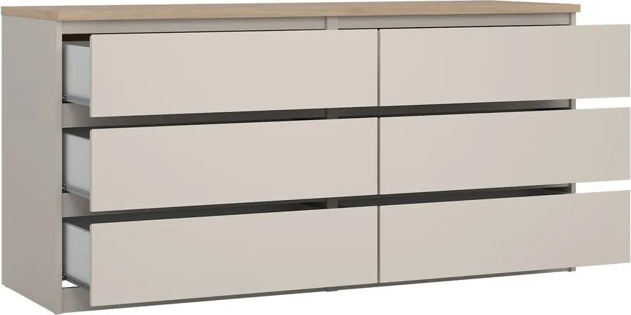 Krémová komoda 154x76x50 cm Naia – Tvilum