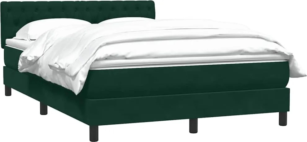 Box spring postel s matrací tmavě zelená 160x220 cm samet 3316554