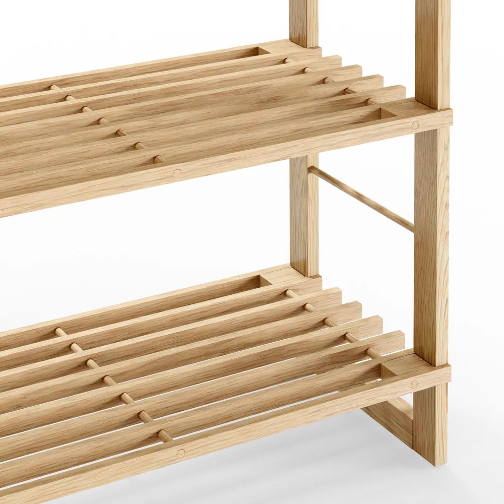 Casaria Regál z masivu Öland 135 x 58 x 27 cm 101461