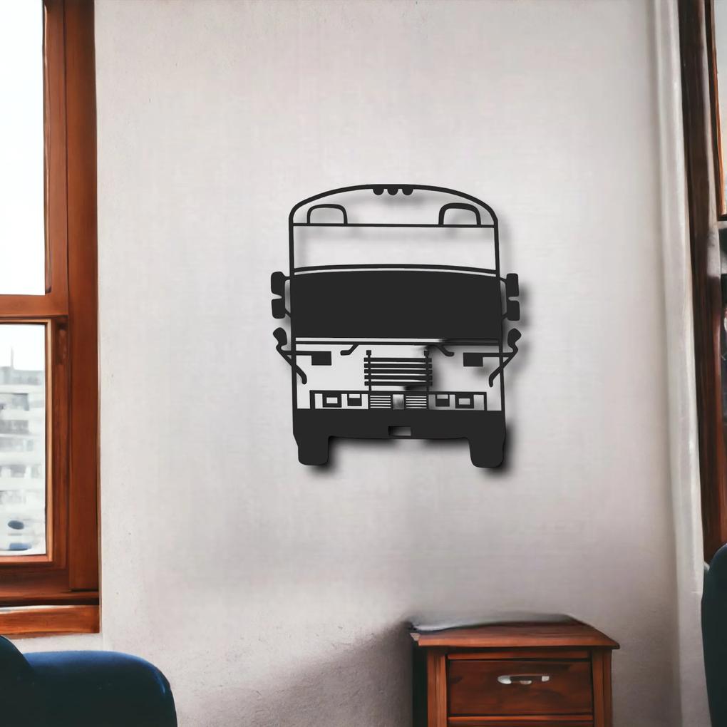 Obytný Bus - kovový obraz na zeď Velikost: 100cm, Barva: Black