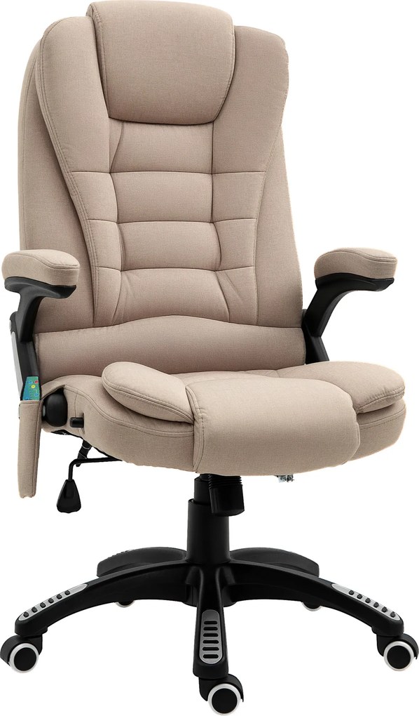 Kancelářská židle Vinsetto s vibrační masáží, ergonomická kancelářská židle s vyhříváním a funkcí polohování, výškově nastavitelná manažerská židle s…