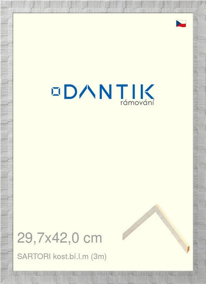 DANTIK rámeček 29,7x42 | SARTORI kost.bí.l.m (Plexi Čiré)