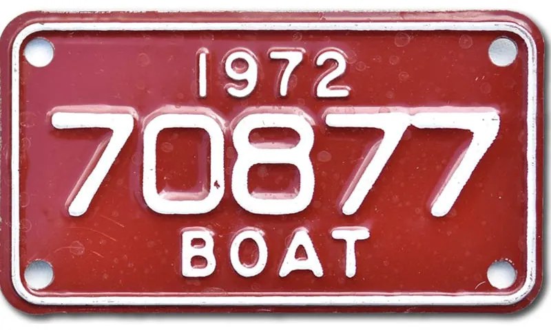 Americká SPZ Boat 1972 Red 70877