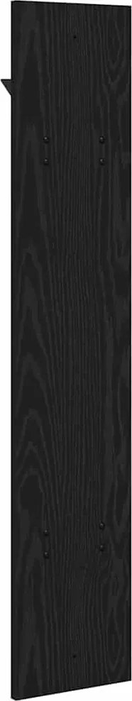 věšák, nástěnný, 1 prkno, háčky, kompozitní dřevo, 100x20x1,5 cm, černý dub, Dekorino TK20260016