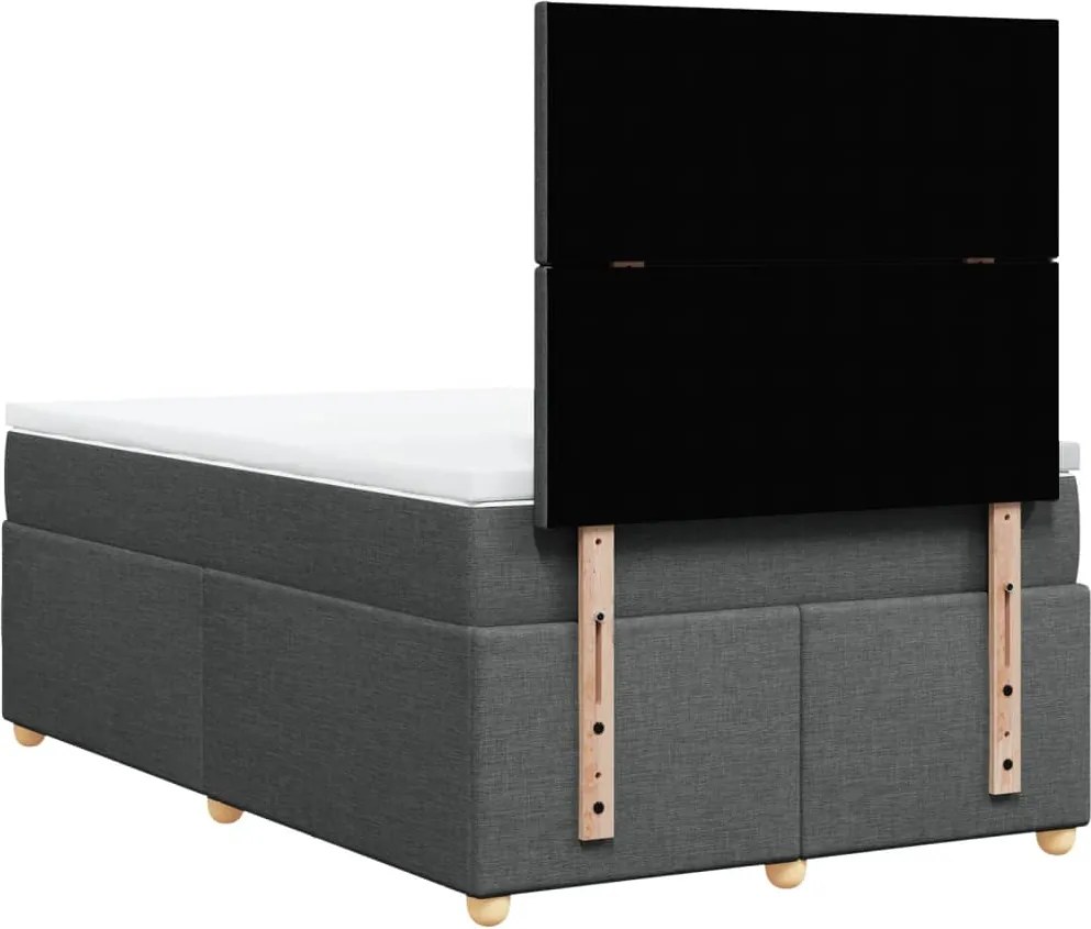 Box spring postel s matrací tmavě šedá 120x190 cm textil 3291213