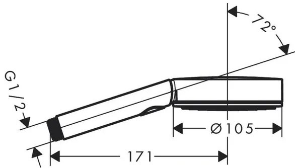 Hansgrohe Pulsify Select S Ruční sprcha 10,5 cm Activation, černá mat 24100670