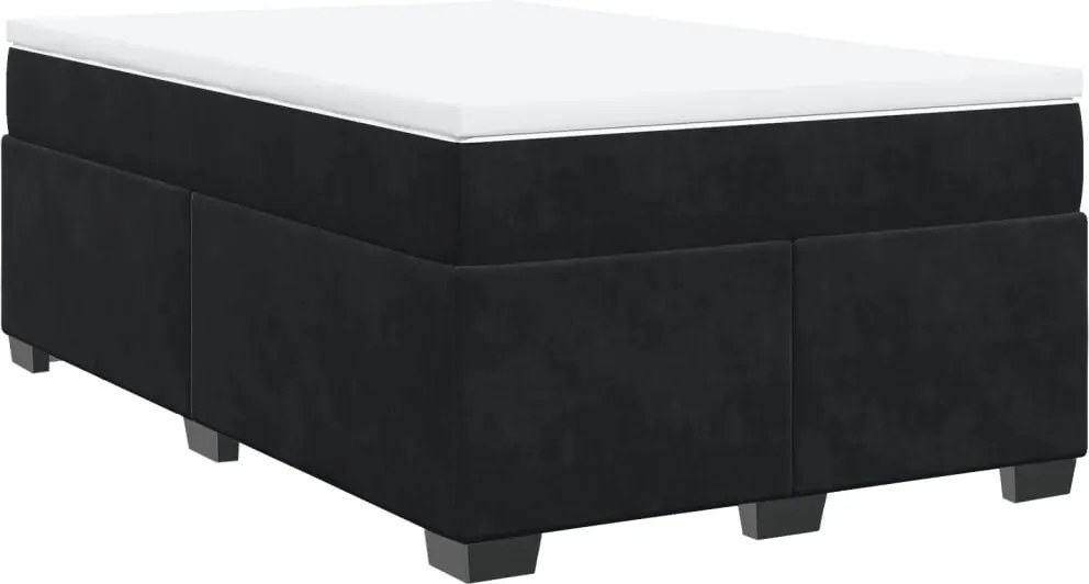 Box spring postel s matrací černá 120 x 190 cm samet 3285271