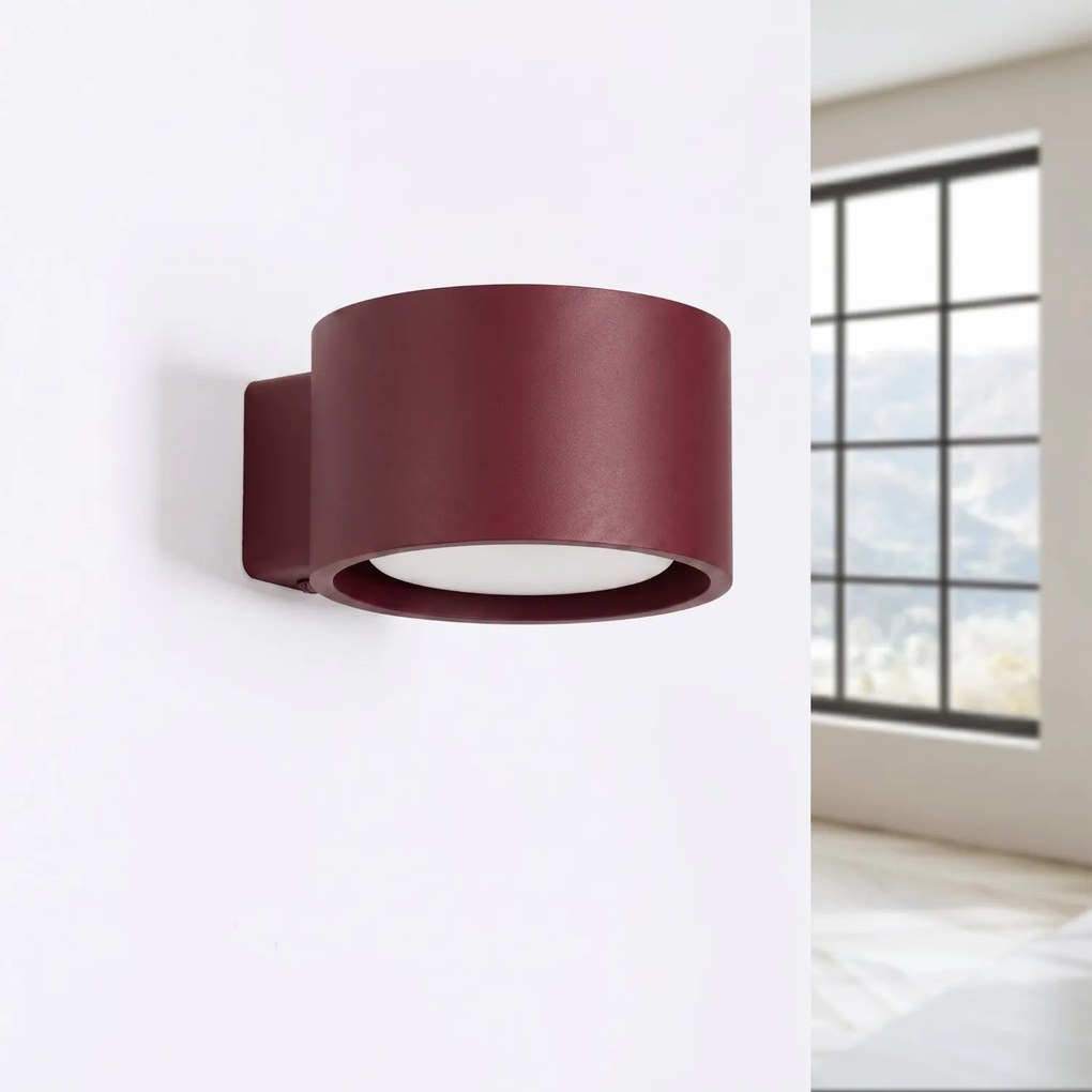 Sollux Lighting Nástěnné svítidlo MODO 1 bordó GX53