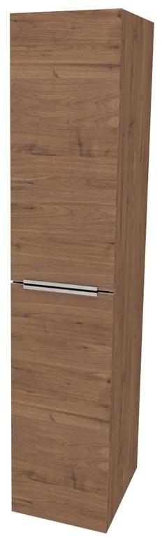 Mereo Mailo, koupelnová skříňka vysoká 170 cm, chrom madlo, Multidecor, Ořech Predazzo CN594LPORP1