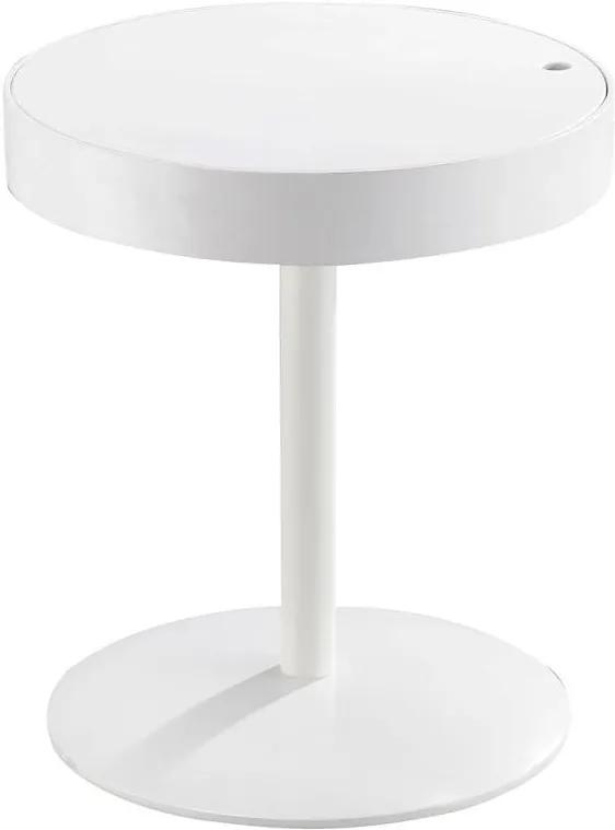 Bílý odkládací stolek s úložným prostorem Design Twist Lampang