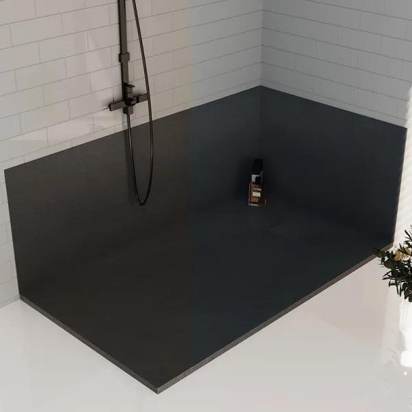 BPS-koupelny Obdélníková akrylátová sprchová vanička HYD-OSV-RIKO 140x90 černá