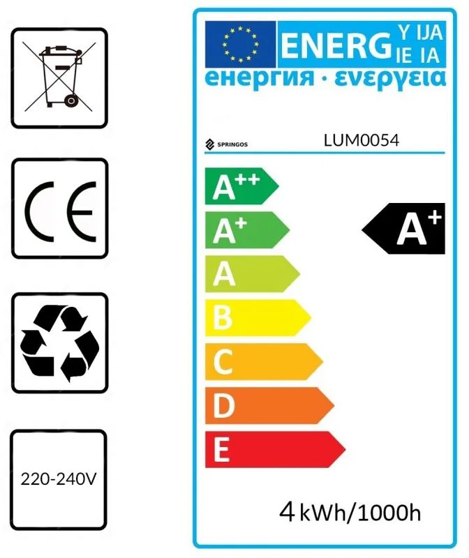 LED žárovka GU10, 4W, 380lm, neutrální bílá, 5400K LUMIDO