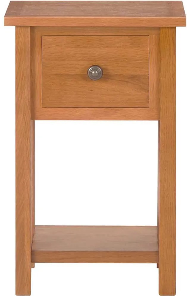 Stolek na časopisy se zásuvkou 35x27x55 cm masivní dubové dřevo 289182