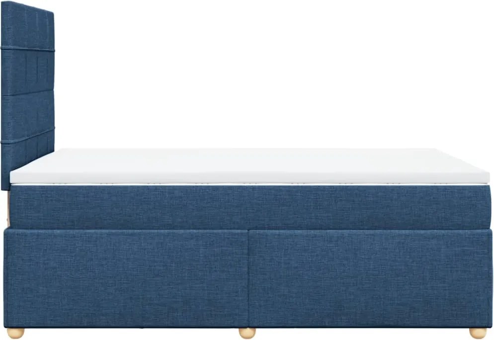 Box spring postel s matrací modrá 120x200 cm textil 3291253