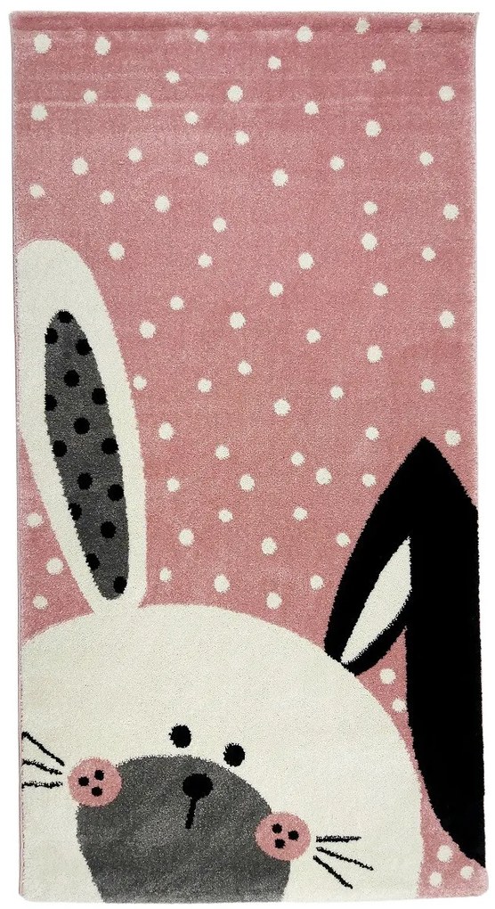 Vopi, Dětský koberec Kiddo F0131 pink, 80x150, růžová, dětský pokoj