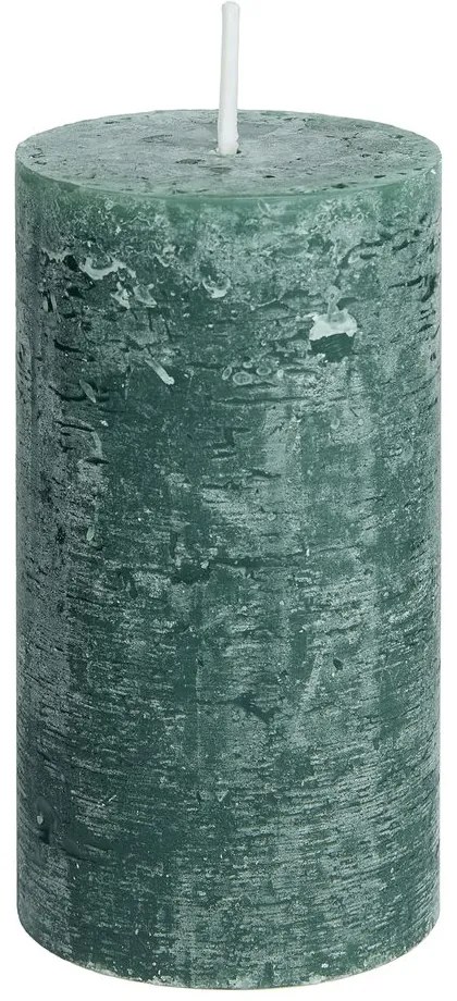 RUSTIC Svíčka 13 cm - tm. zelená