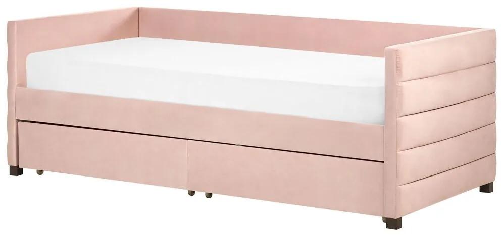 Jednolůžková postel 200 x 90 cm Marza (růžová). 1081268