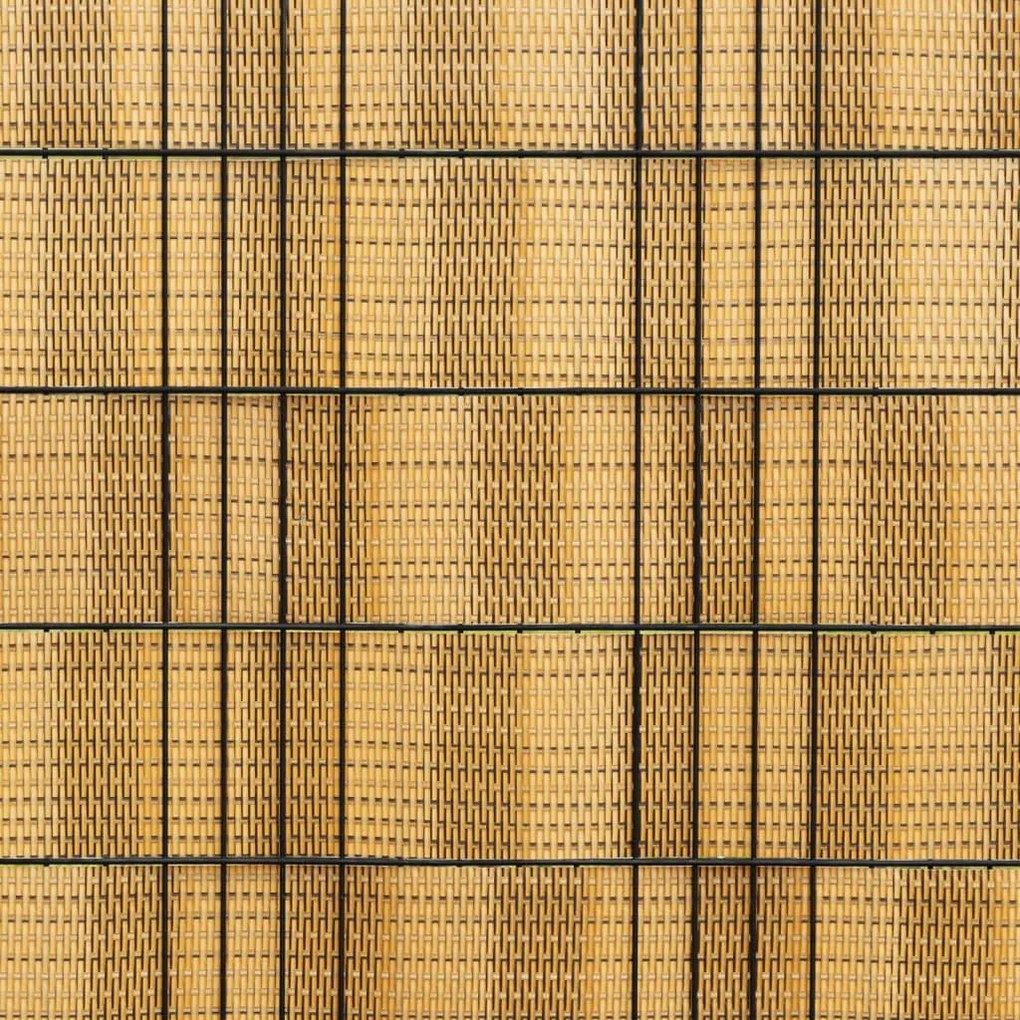 Balkonové zástěny 10 ks světle hnědé 255 x 19 cm polyratan 156317