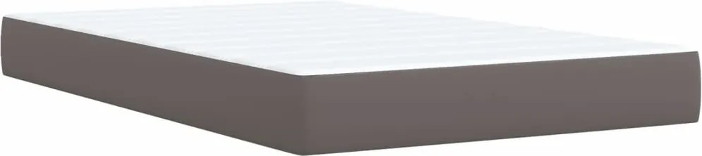 Box spring postel s matrací šedá 120x200 cm umělá kůže 3285207