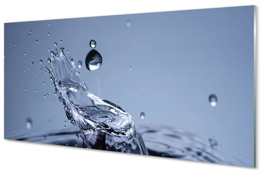 Obraz na skle Kapka vody close-up 100x50 cm