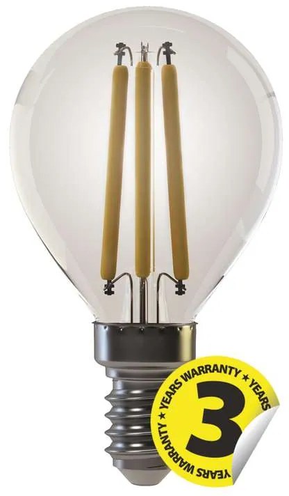 LED žárovka filament Mini Globe 4W E14 teplá bílá Emos Z74230
