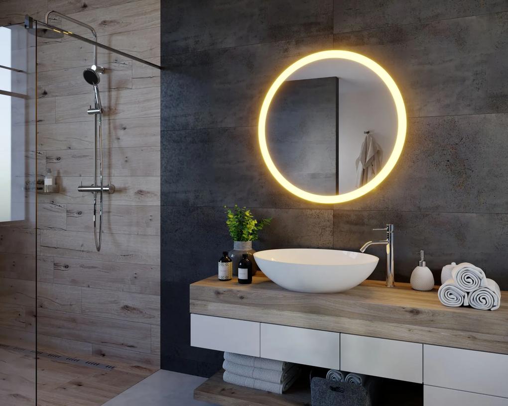 Kulaté zrcadlo do koupelny s LED osvětlením C1