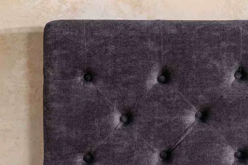 Designová postel Laney Chesterfield 160 x 200 cm šedý samet