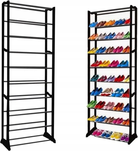 Verk Skládací botník Amazing Shoe Rack 50 párů černá