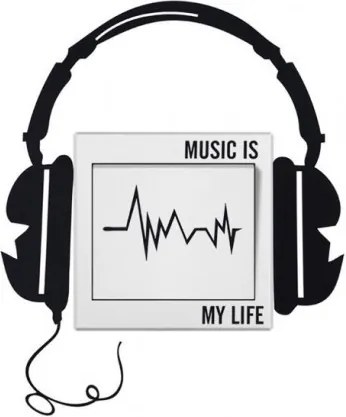 Samolepka na vypináč MUSIC IS MY LIFE