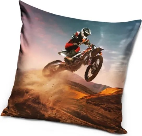 Carbotex Dětský polštářek Motocross Král písečných dun 40x40 cm