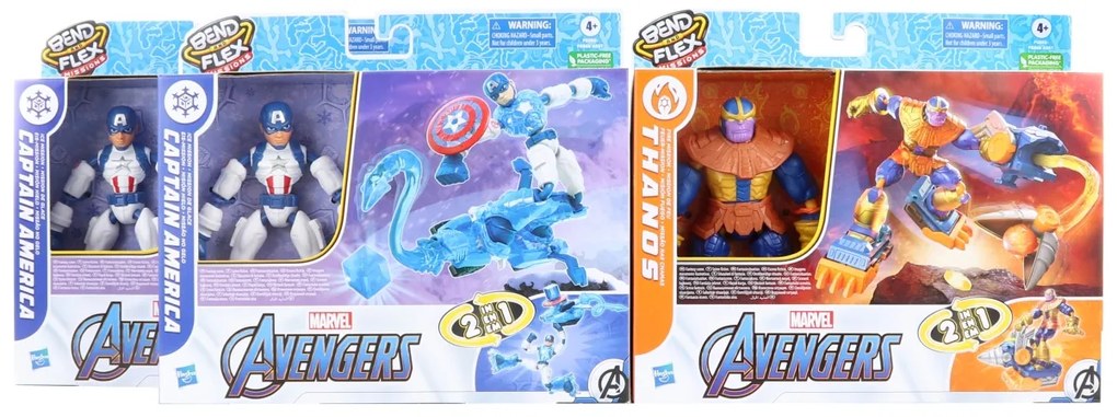 Avengers Bend and flex figurky mise Varianta: Captain America