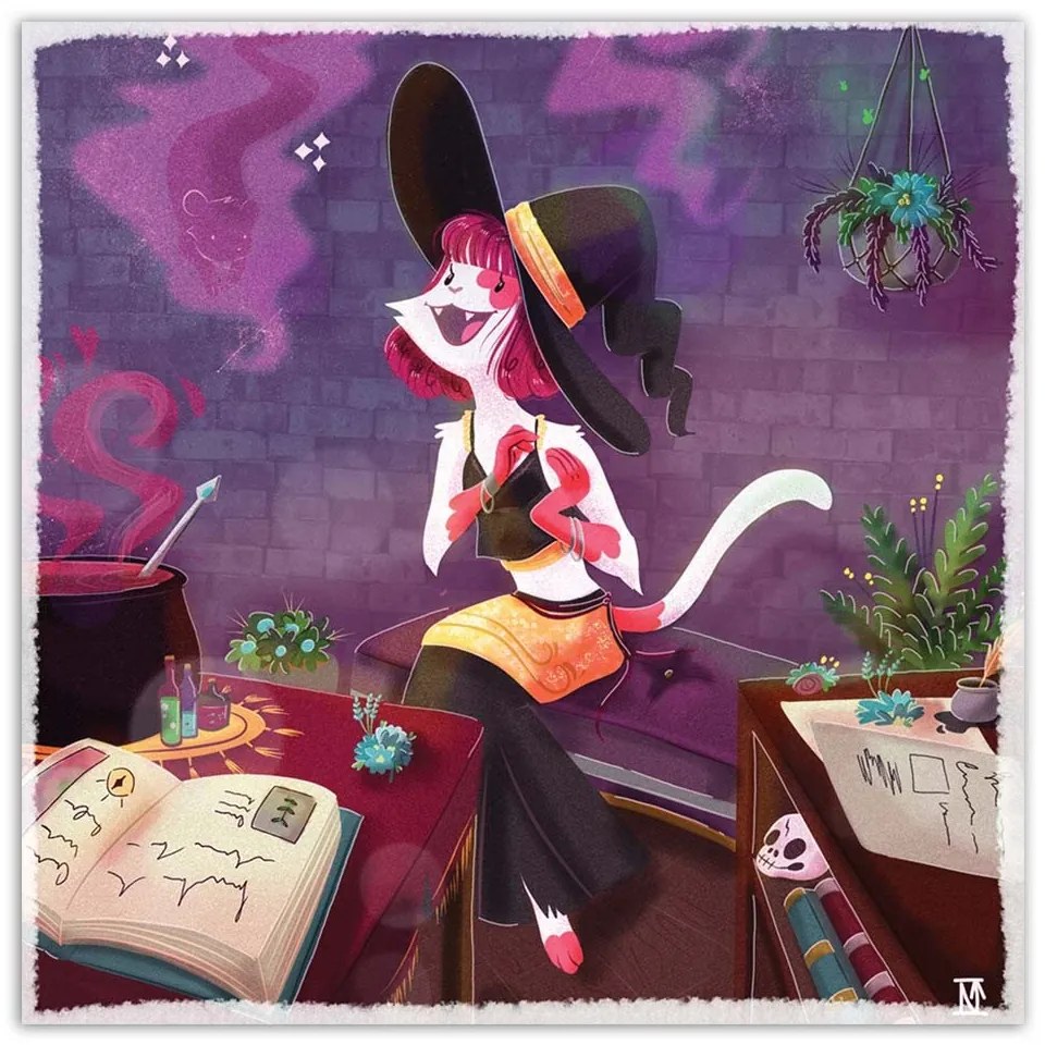 Gario Obraz na plátně Kočičí čarodějnice - Daniela Herrera Rozměry: 30 x 30 cm