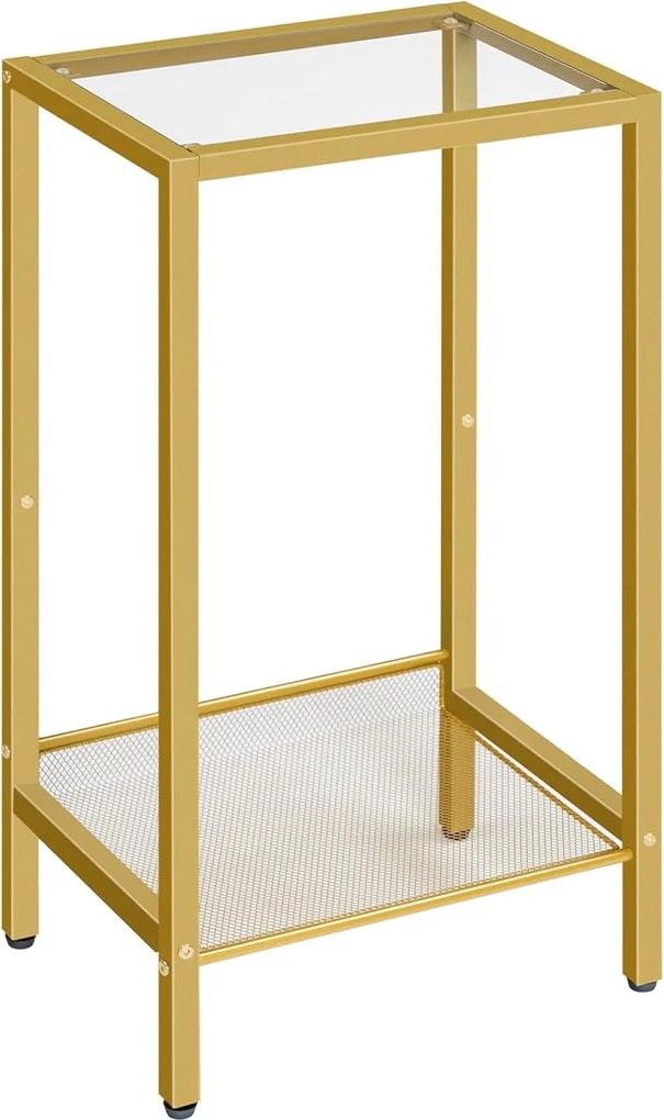 Odkládací stolek Vasagle Lamosa 37 cm čirý/zlatý
