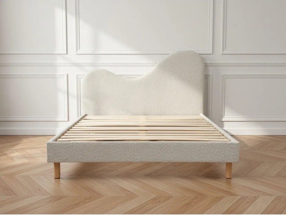 Béžová čalouněná čalouněná dvoulůžková postel s roštem 180x200 cm Celina – Bobochic Paris