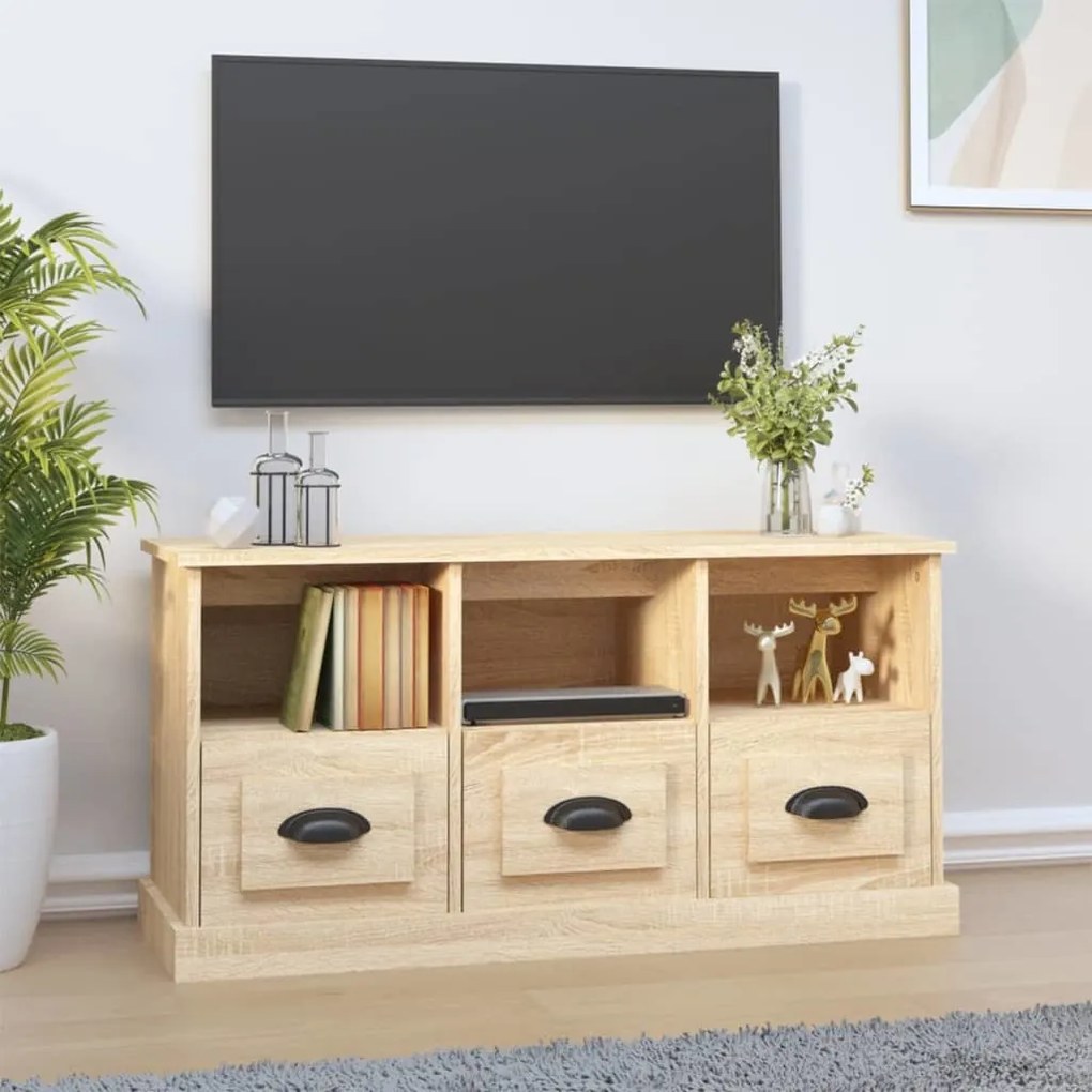 vidaXL TV skříňka 100 x 35 x 50 cm kompozitní dřevo [816288] Barva: šedá sonoma