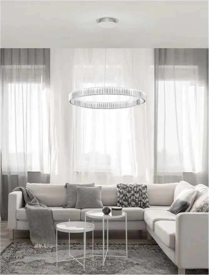 Křišťálový lustr Aurelia 80 Chrome