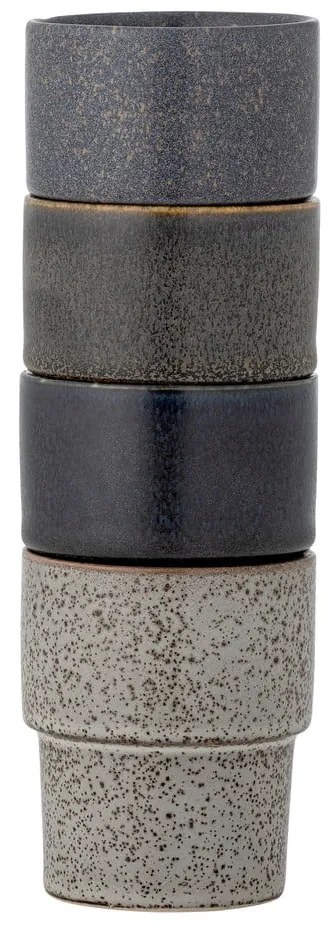 Hnědé šálky v sadě 4 ks na espresso z kameniny 150 ml Ewan – Bloomingville