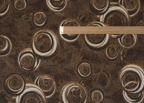 Koberce Breno Metrážový koberec DROPS 43, šíře role 400 cm, Hnědá, Vícebarevné