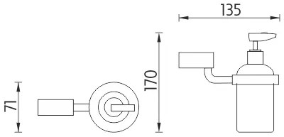 Nimco Dávkovač tekutého mýdla, pumpička plast chrom Bormo BR 11031C-26