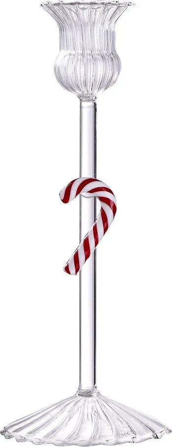 MERRY & BRIGHT Svícen "Candy Cane" - čirá