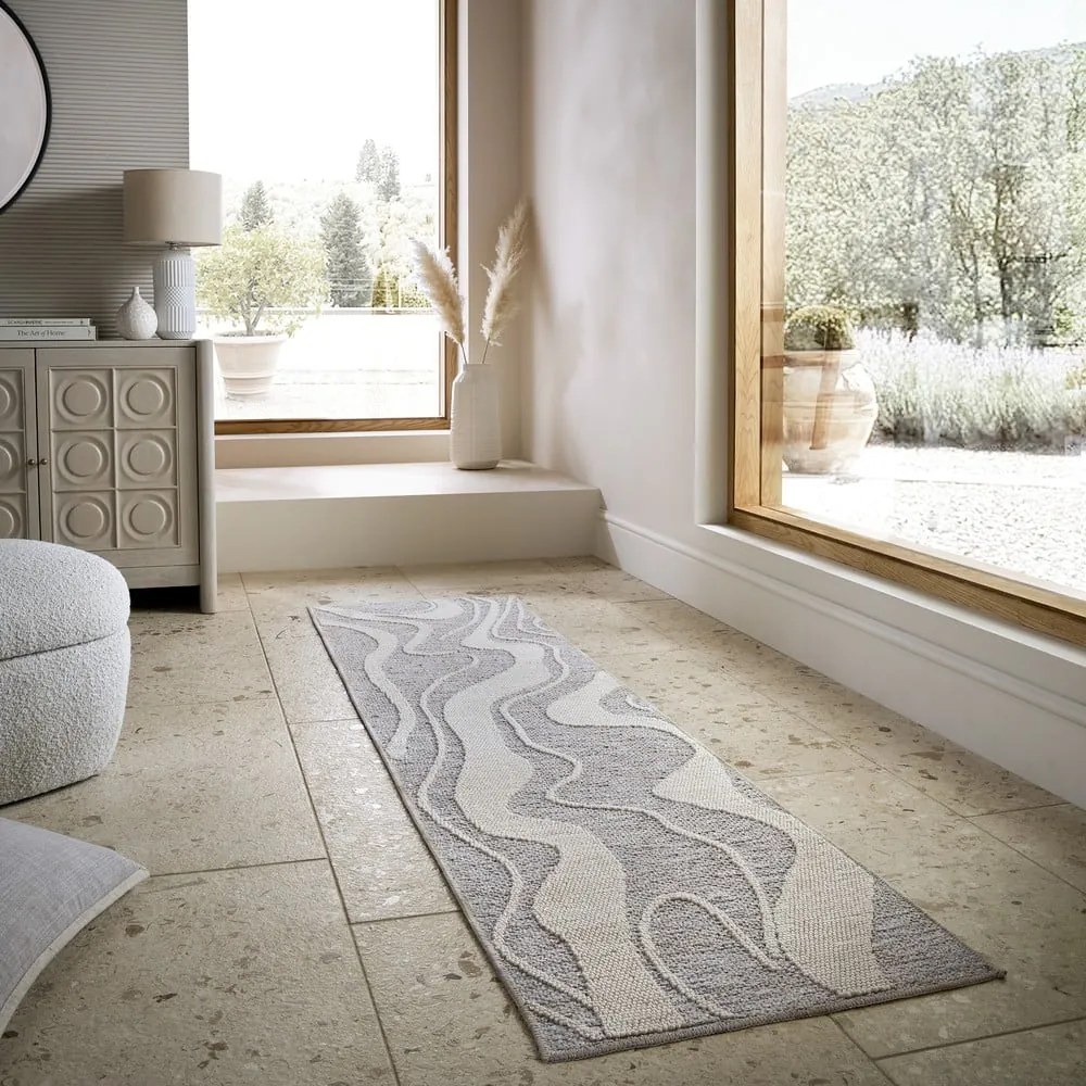 Šedý pratelný běhoun 78x230 cm Calder – Flair Rugs
