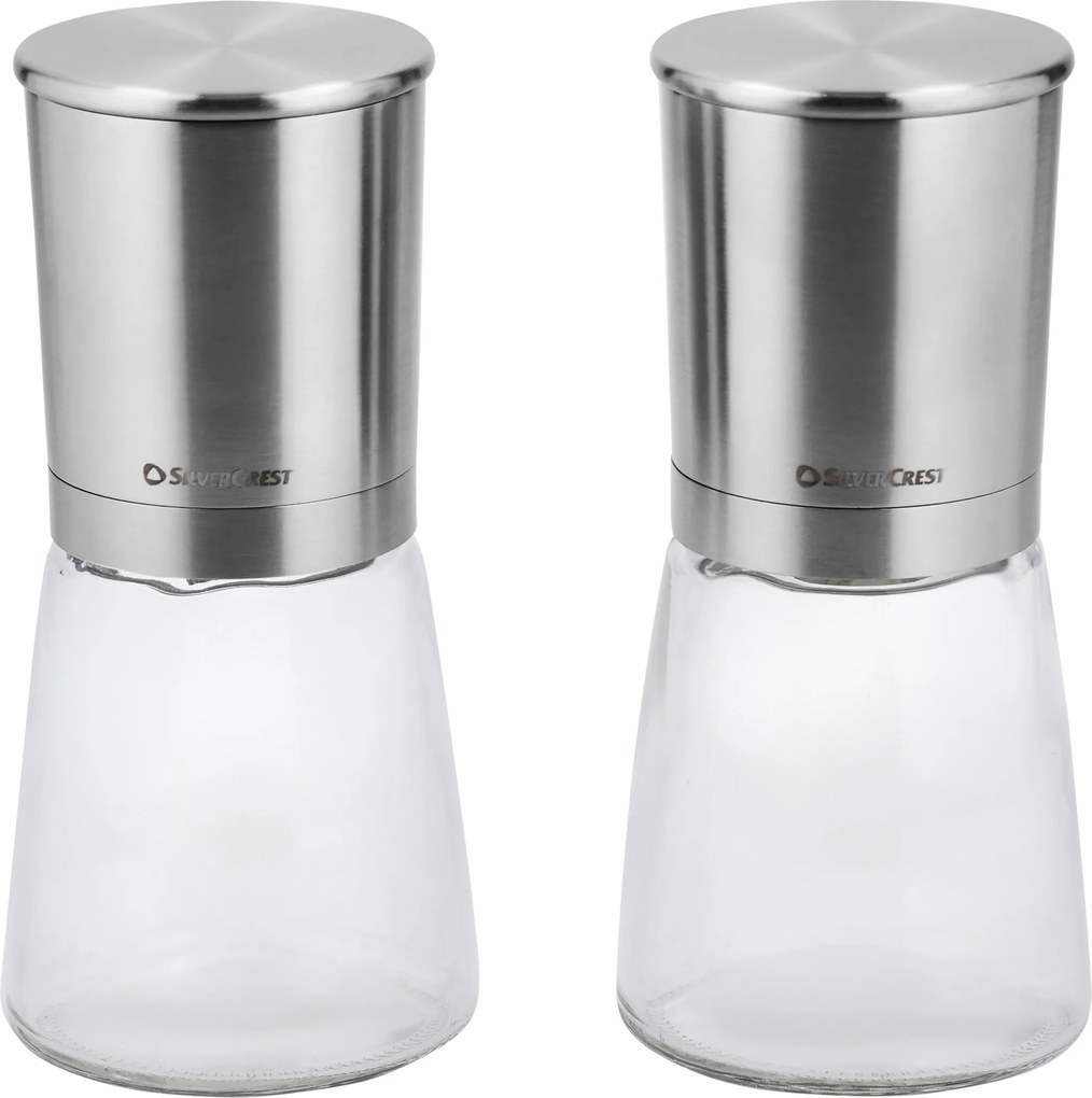 Silvercrest® Sada mlýnků na sůl a pepř / Sada na ocet a olej / Struhadlo (mlýnek na sůl a koření, 2dílná)