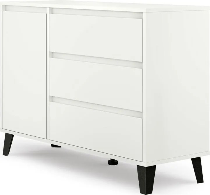 Komoda Borg 1d3s bílá
