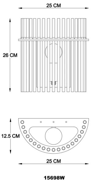 Globo 15698W - Nástěnné svítidlo GORLEY 1xE27/60W/230V černá