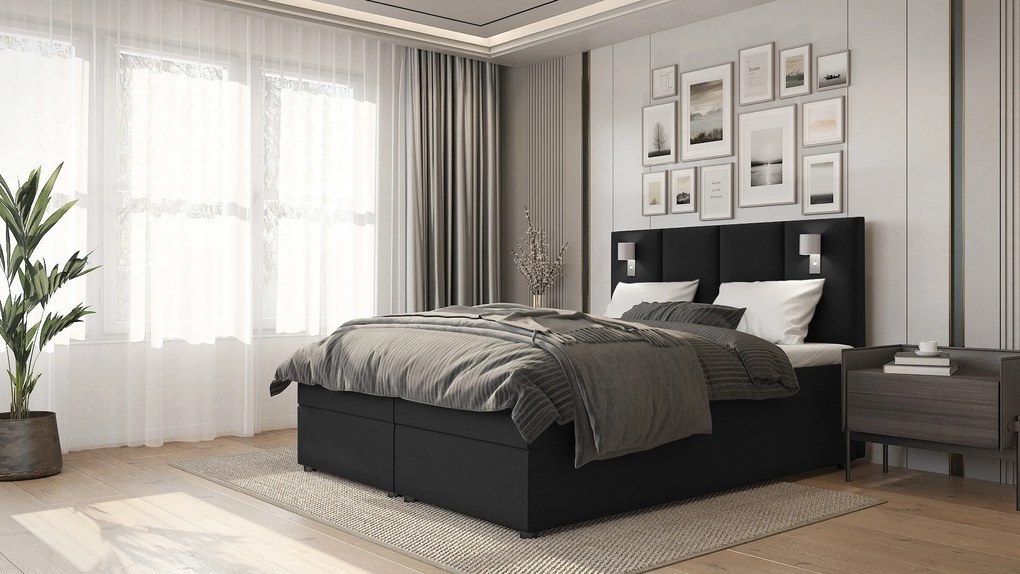 SFAB Kontinentální čalouněná postel PARMA (180x200 cm) Barva látky: Zelená (Inari 34)