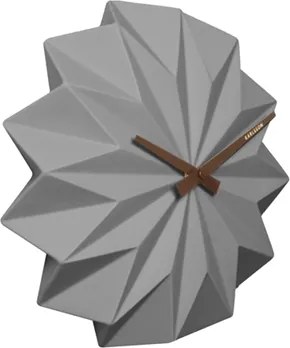 Karlsson Designové nástěnné hodiny - Karlsson Origami Matt Grey, OE 27 cm